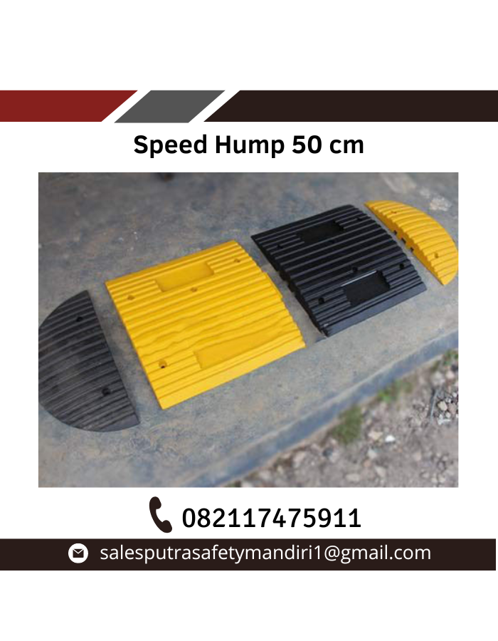 SPEED HUMP 50 CM KARET 1 WARNA POLISI TIDUR RUBBER