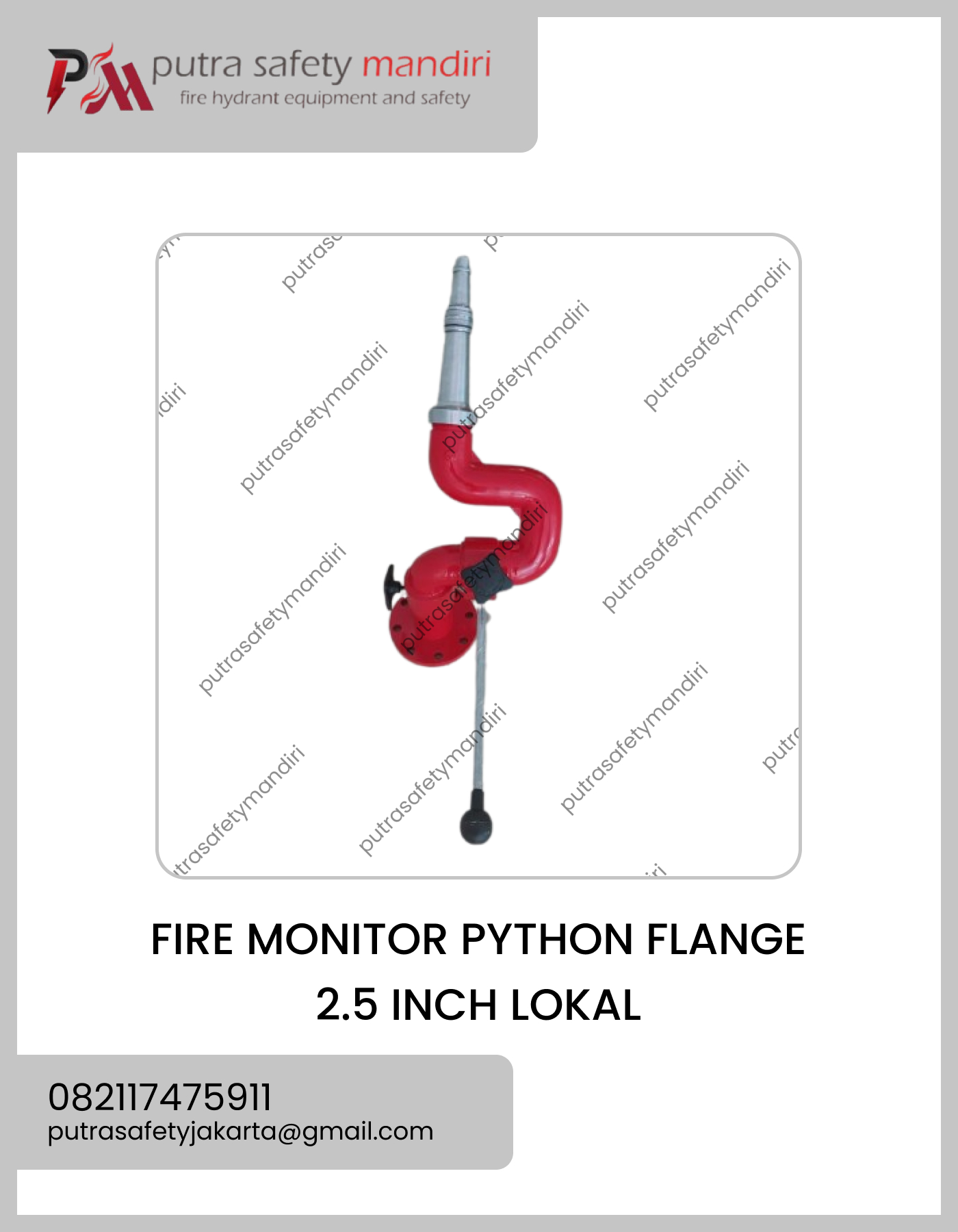 FIRE MONITOR LOKAL PYTHON INLET 2.5 INCH FLANGE S