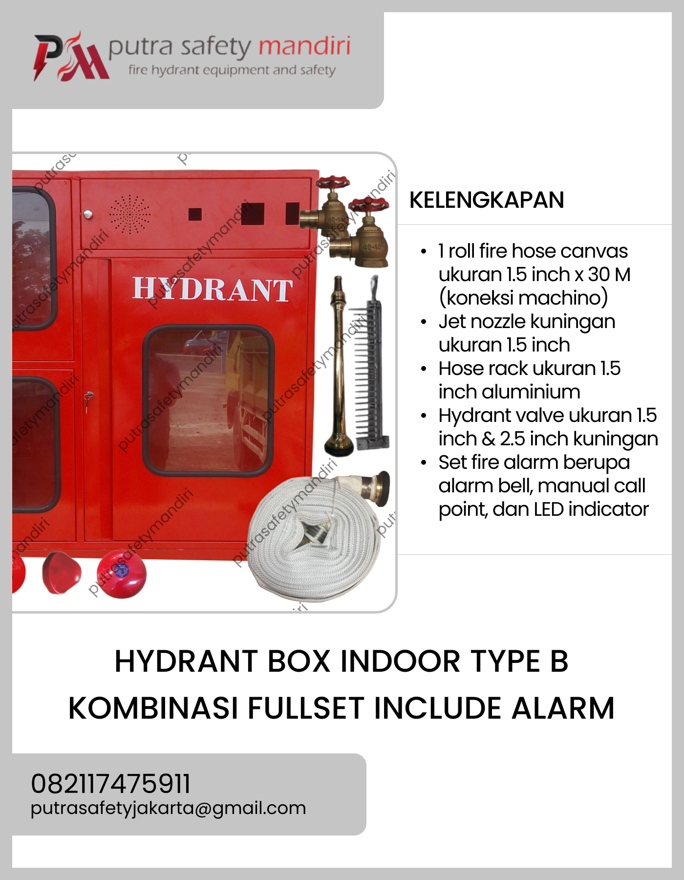 IHB INDOOR HYDRANT BOX KOMBINASI APAR TYPE B KACA