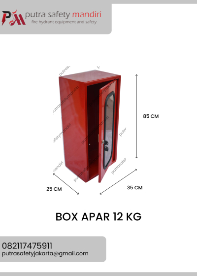BOX APAR UKURAN BESAR 12 KG PLAT BESI PINTU KACA