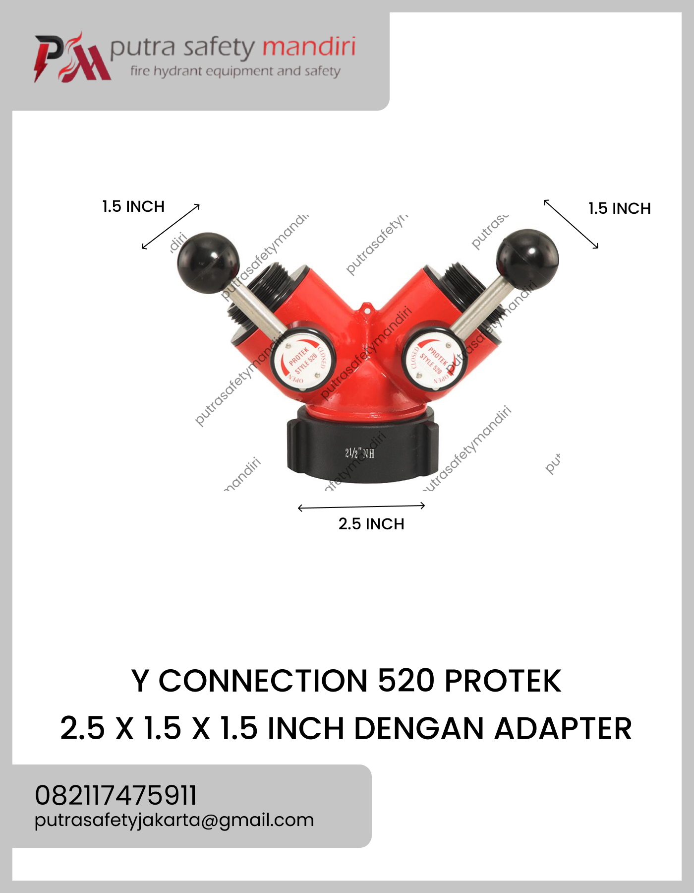 JUAL PROTEK Y CONNECTION 520 HYDRANT BRANCHPIPE