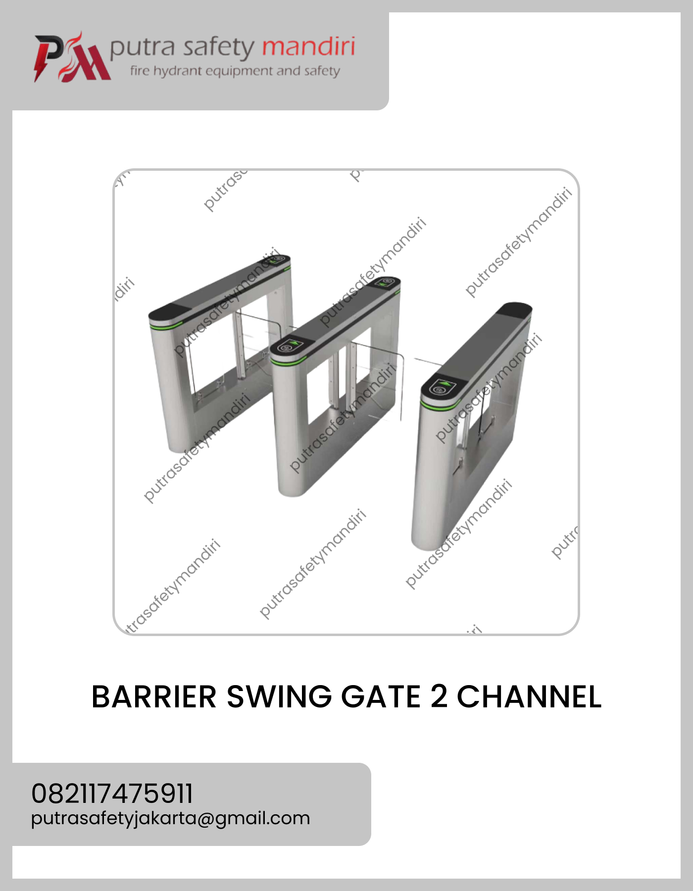 BARRIER SWING GATE 2 CHANNEL MESIN AKSES OTOMATIS