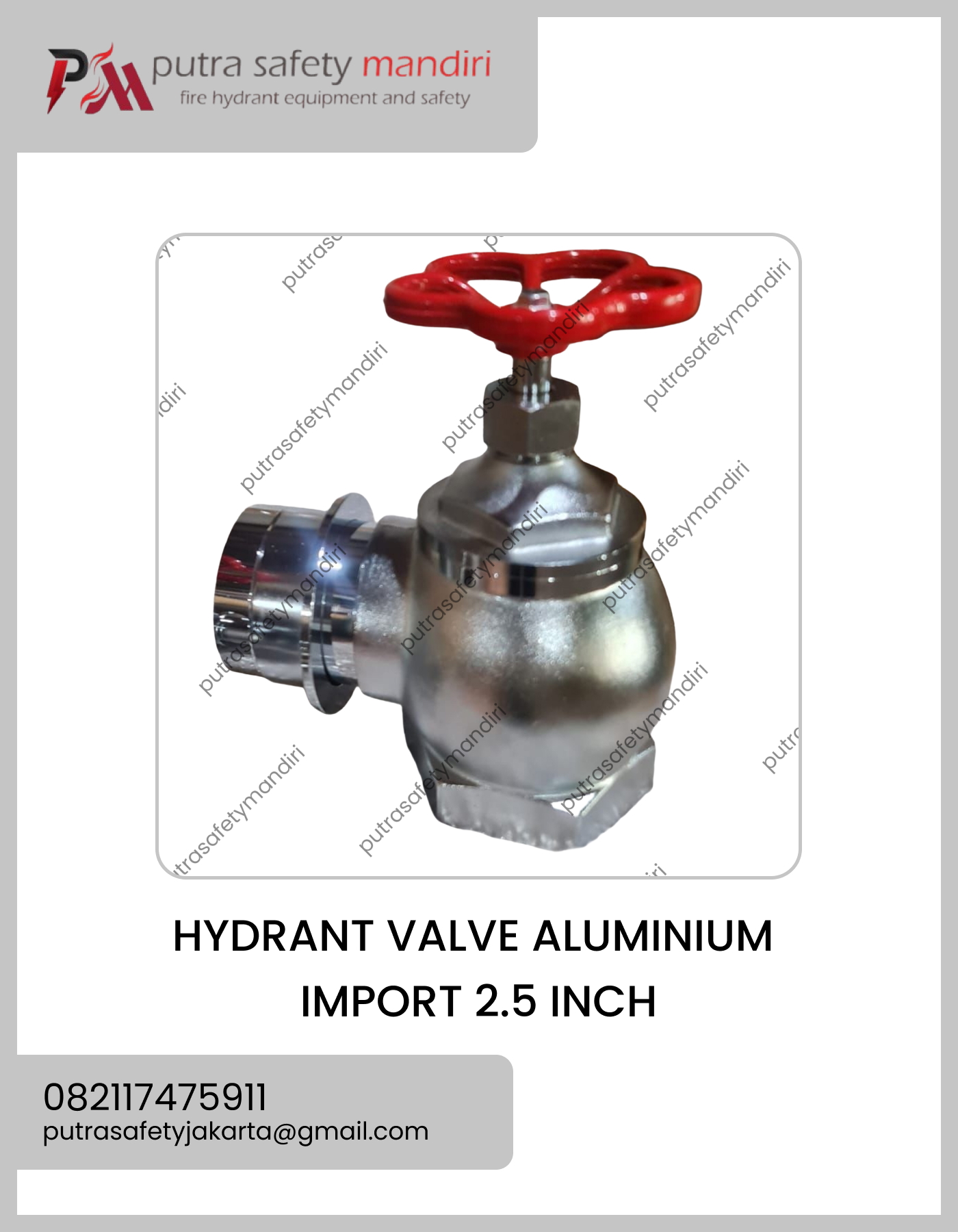 HYDRANT VALVE 2.5" IMPORT HIDRAN MACHINO ALUMINIUM