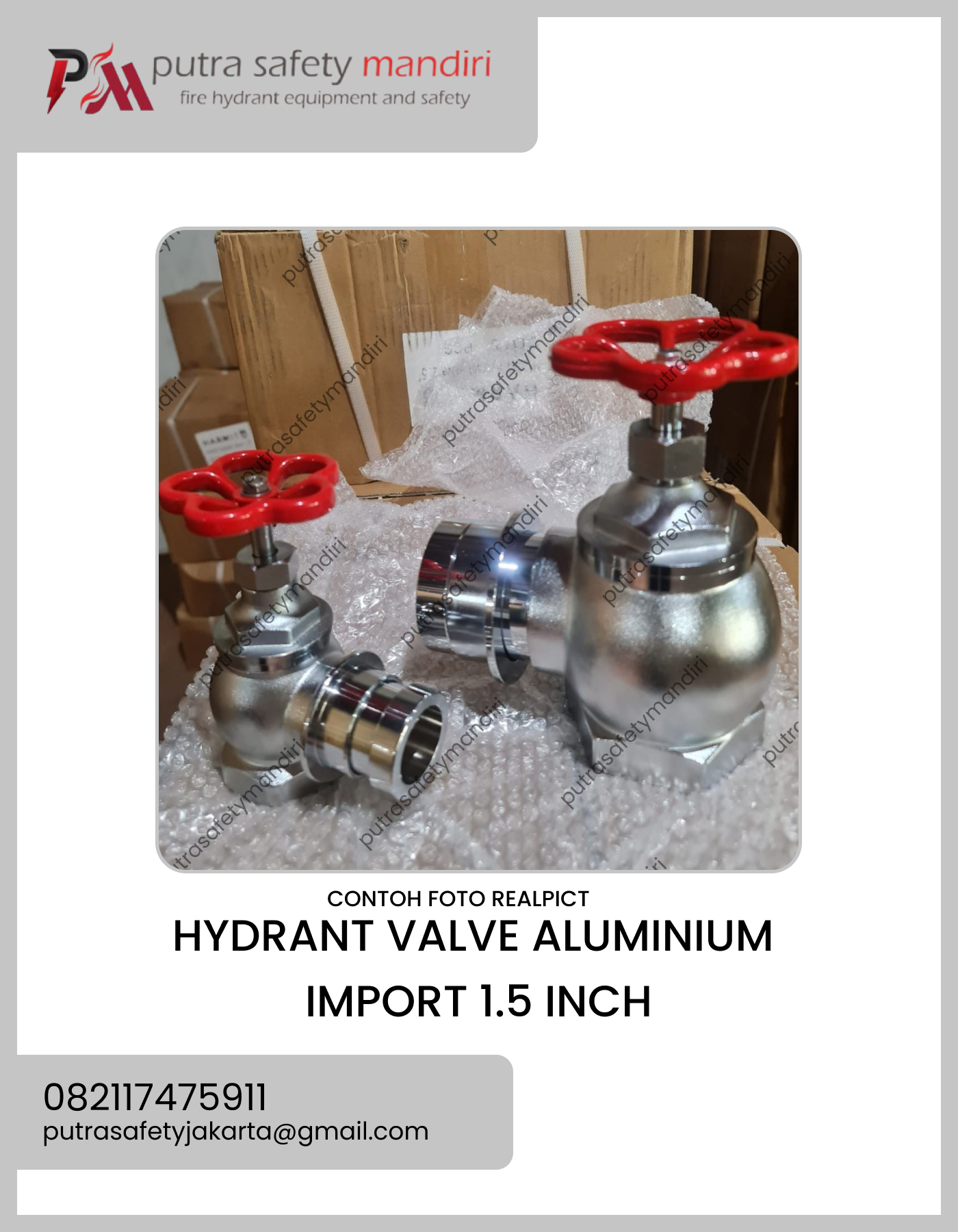 ANGLE VALVE IMPORT 1.5 INCH KRAN HYDRANT PEMADAM