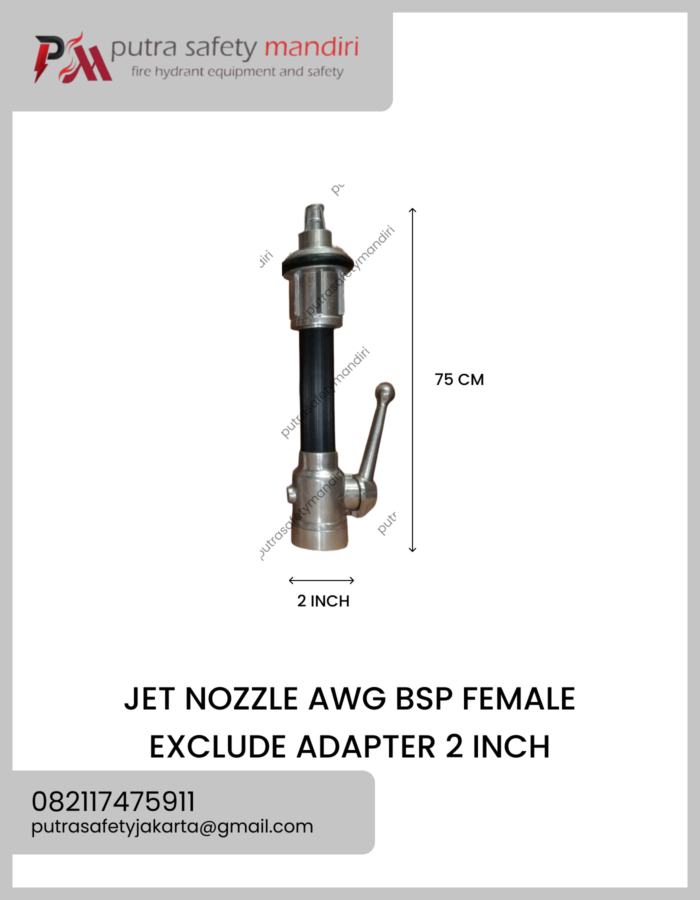 NOZZLE AWG BSP 2 INCH FIRE HOSE JET SPRAY SWITCH