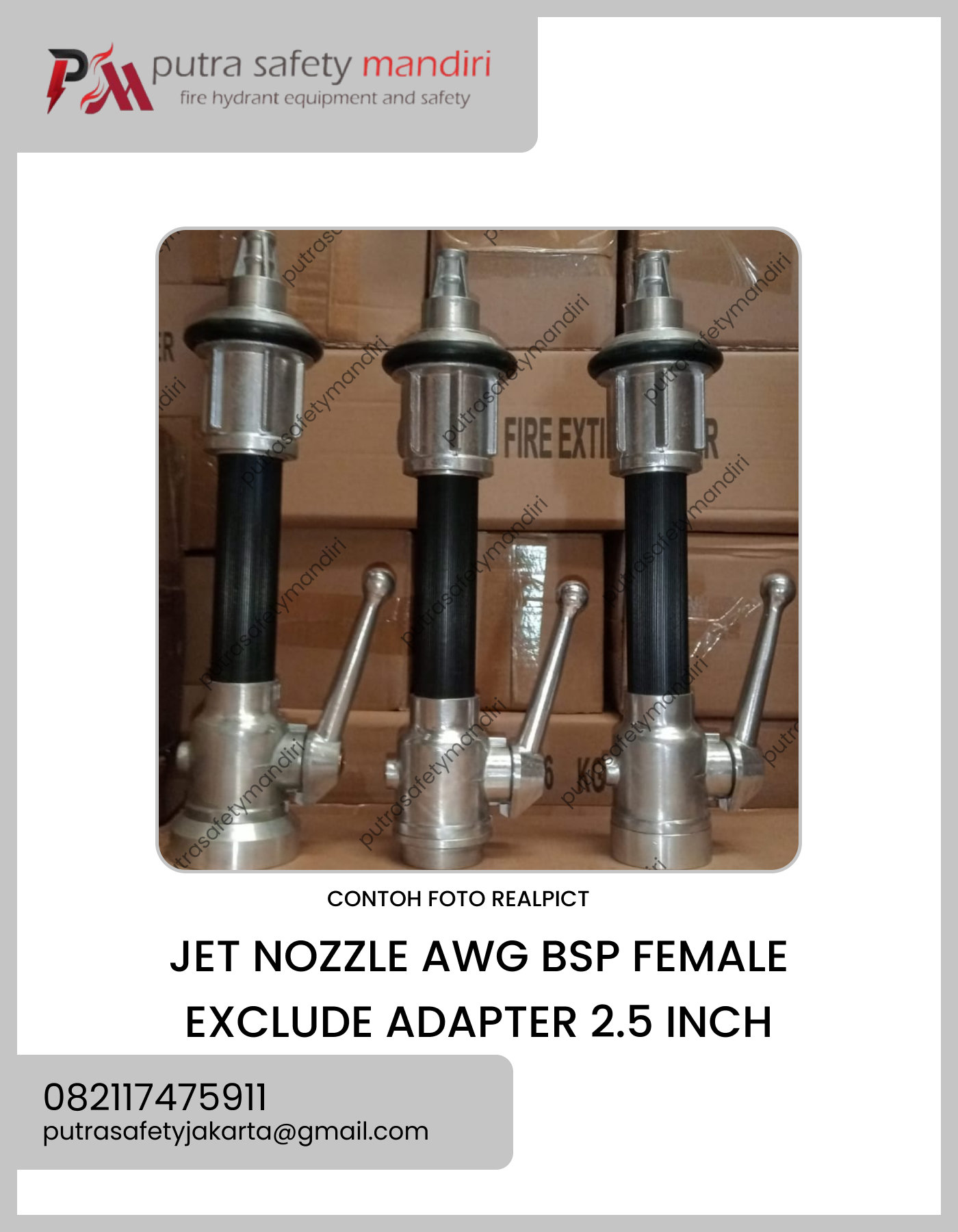 JET SWITCH NOZZLE 2.5 INCH AWG BSP FIRE SPRAY FEMALE