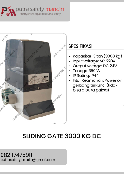 SLIDING GATE 3000KG DC MESIN PAGAR OTOMATIS REMOTE