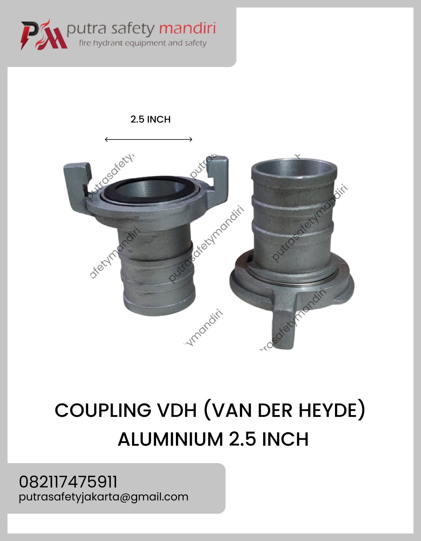COUPLING VDH 2.5" ALUMINIUM ALLOY FIRE HOSE