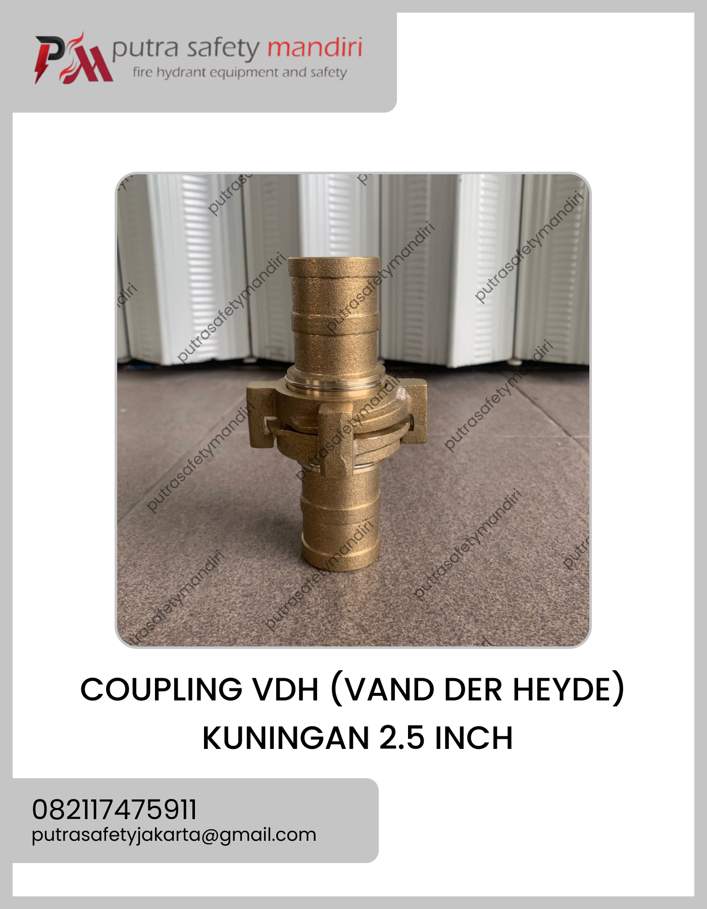 COUPLING VDH 1.5" KUNINGAN VAN DER HEYDE FIRE HOSE