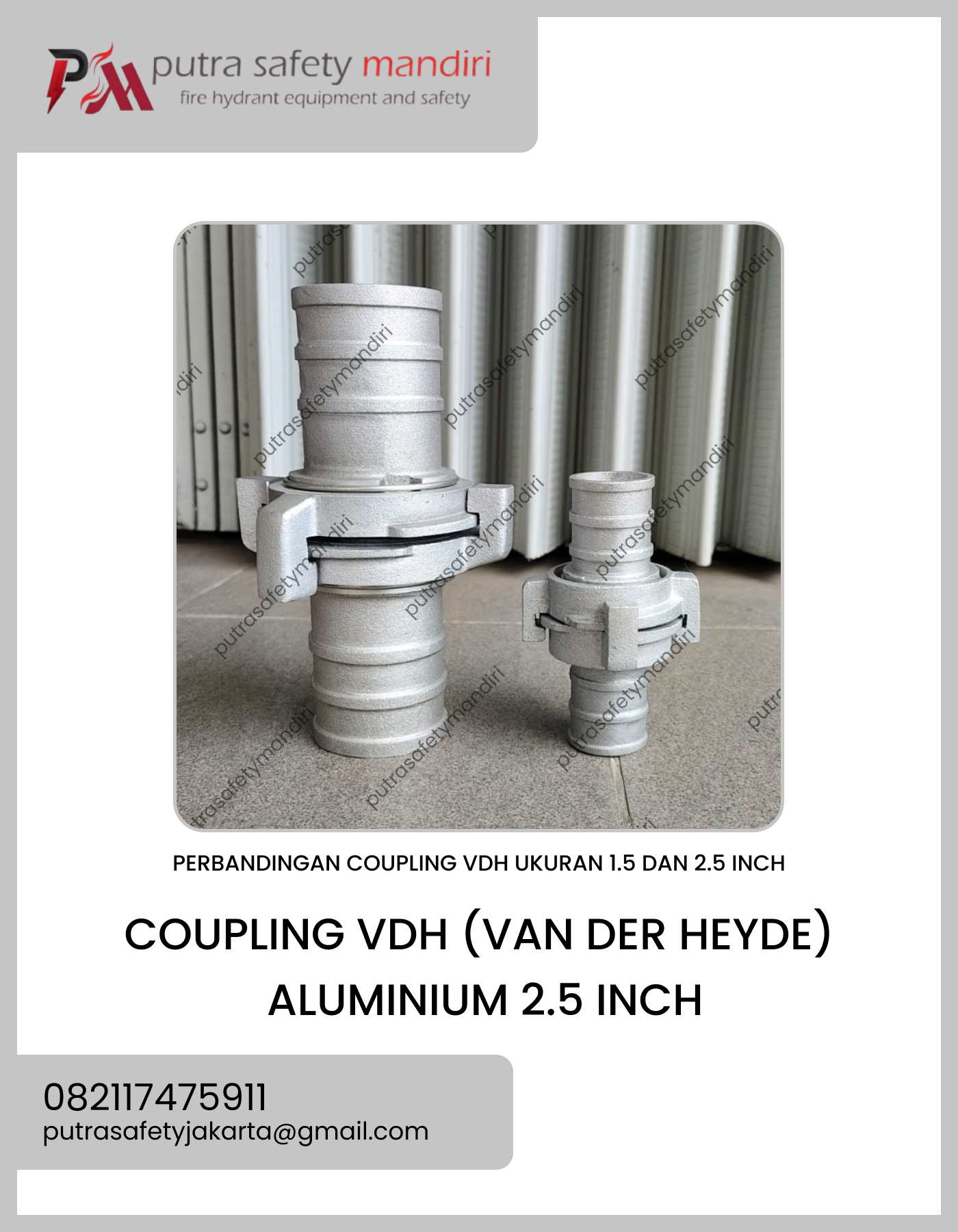 COUPLING VDH 2.5" ALUMINIUM ALLOY FIRE HOSE