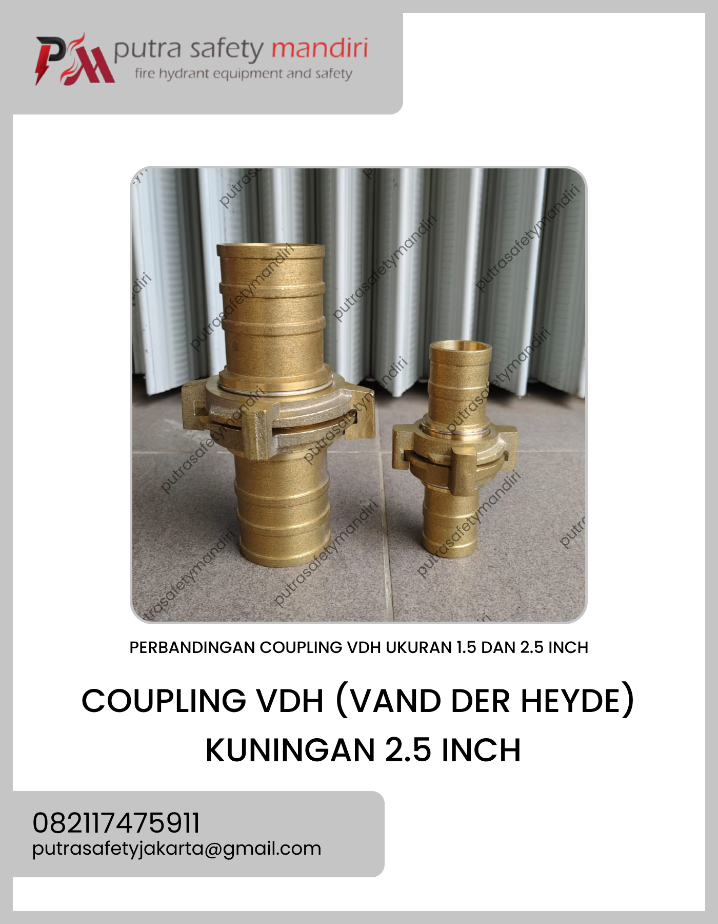 COUPLING VDH 1.5" KUNINGAN VAN DER HEYDE FIRE HOSE
