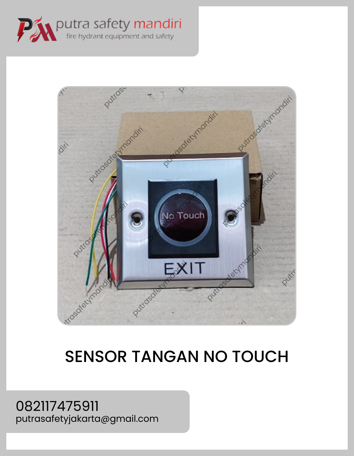 DISTRIBUTOR TOMBOL SENSOR TANGAN NO TOUCH TOUCHLESS EXIT PUSH BUTTON